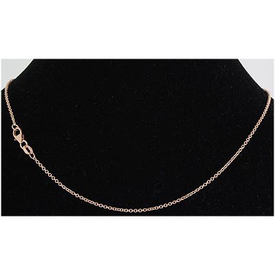 Pure Gold 16" 14k Rose Gold 1.7mm Oval Link Chain