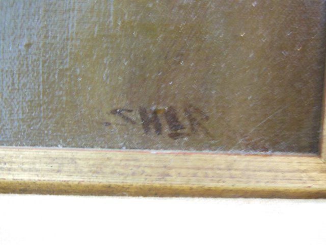 Lewis J Sher signed oil painting