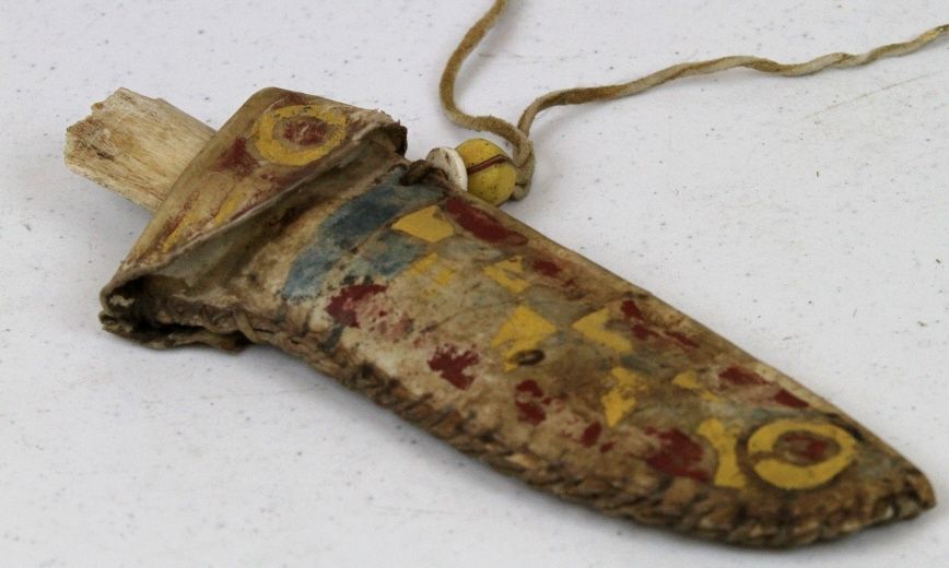 Northern Plains Obsidian Knife & Parfleche Sheath