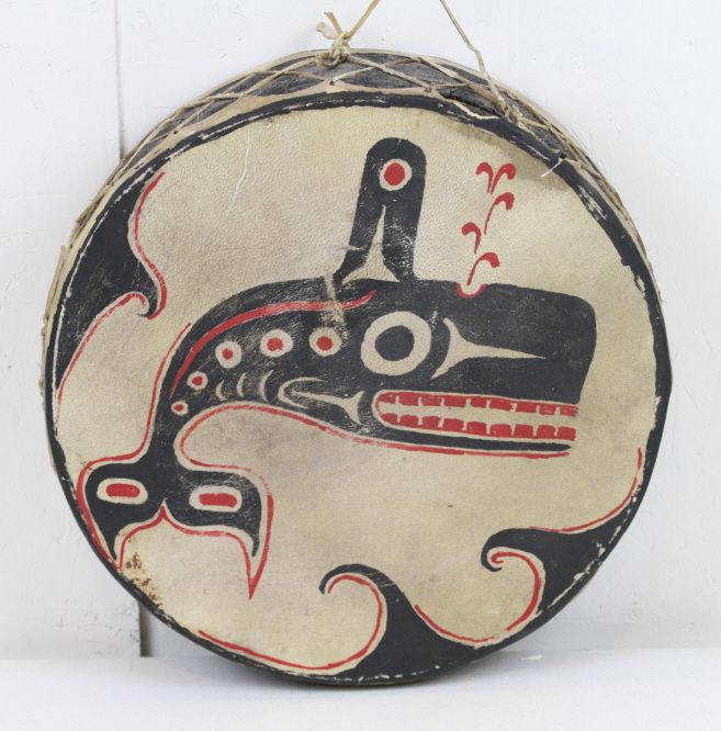 Inuit Eskimo Whale Drum 1900-1950's
