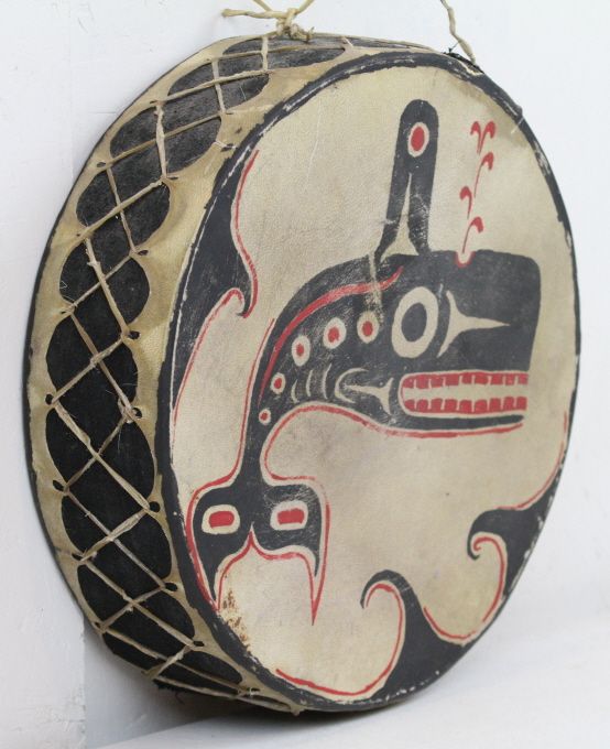 Inuit Eskimo Whale Drum 1900-1950's