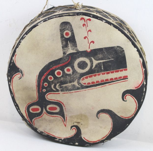 Inuit Eskimo Whale Drum 1900-1950's