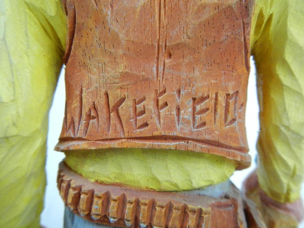 Cecil Wakefield 1967 Original Cowboy Carving