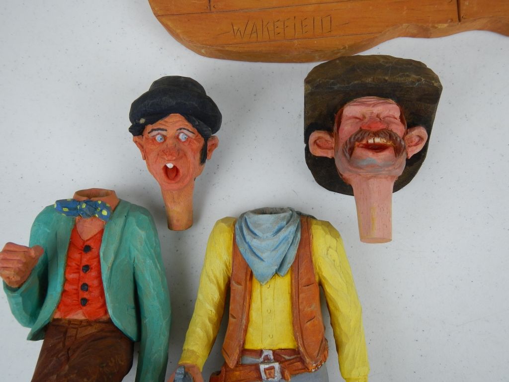 Cecil Wakefield 1967 Original Cowboy Carving