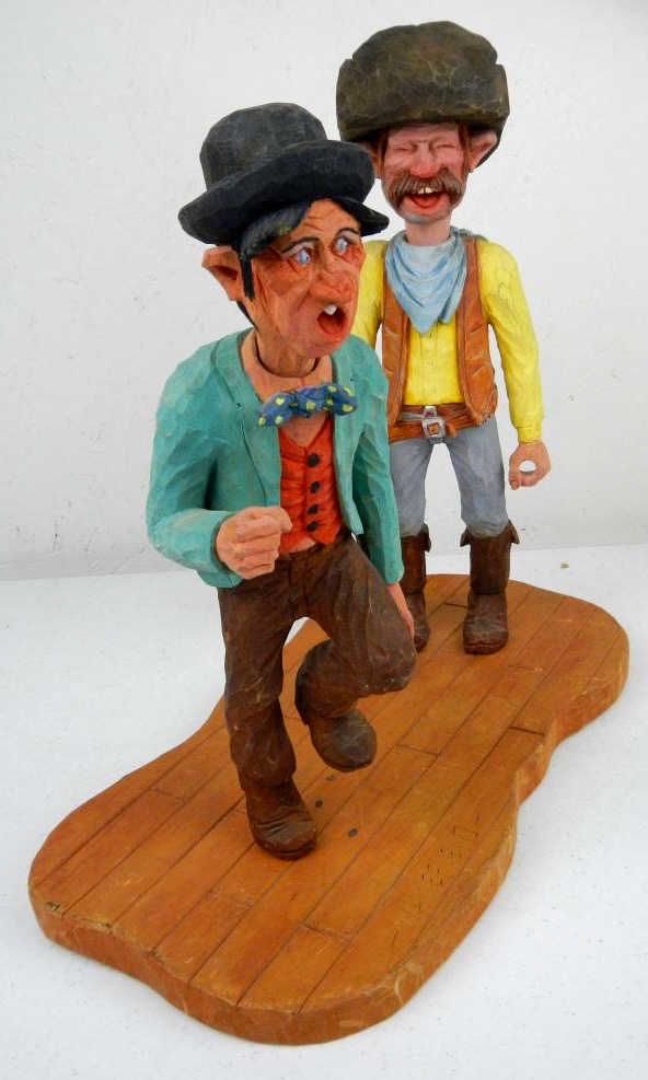 Cecil Wakefield 1967 Original Cowboy Carving