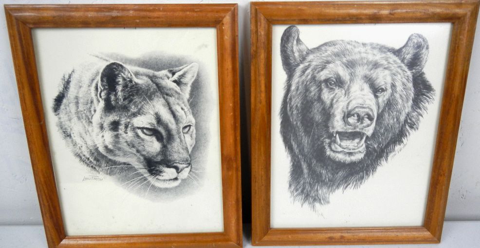 Leon Parson Grizzly and Mountain Lion Prints