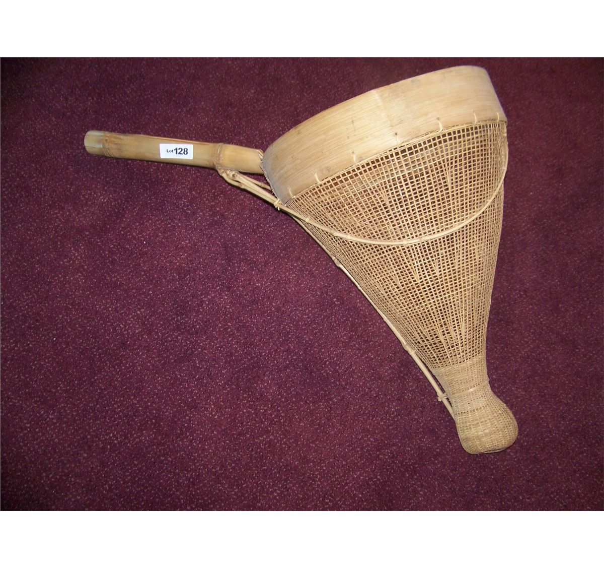 ANTIQUE ASIAN RICE SIFTER, BAMBOO