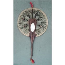 Cuban Vintage Souvenir Folding Fan & Hand Mirror Cuba