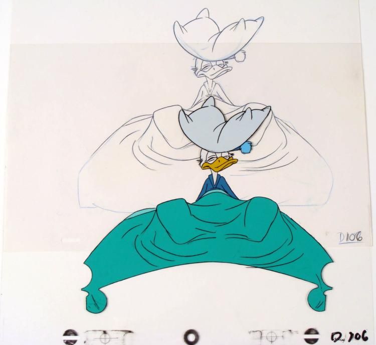 Knocked Head Donald Duck Cel Drawing Orig Animation Art