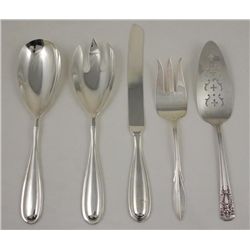 5 Pc Serving Silver Plate Bodinger, Rogers, Harmony