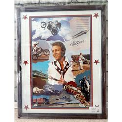 Evel Knievel Framed Signed Poster