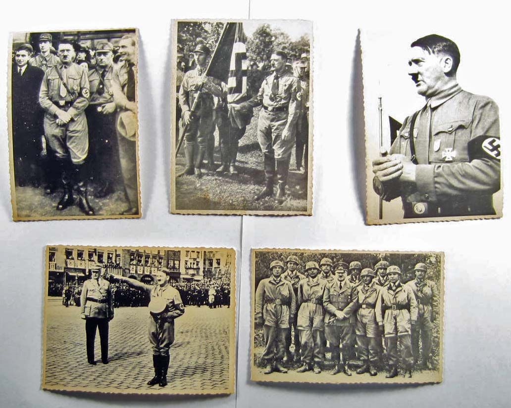 LOT OF 5 GERMAN NAZI DICTATOR ADOLF HITLER PHOTOS
