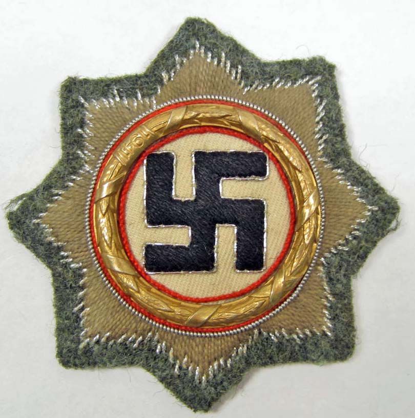 GERMAN NAZI ARMY CLOTH GERMAN CROSS IN GOLD