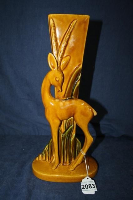 Royal Haeger Vase Gazelle Deer 15" R707