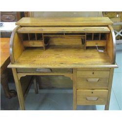 Oak Student Roll Top Desk