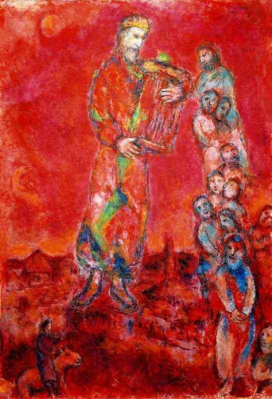 MARC CHAGALL "KING DAVID WITH LYRE"