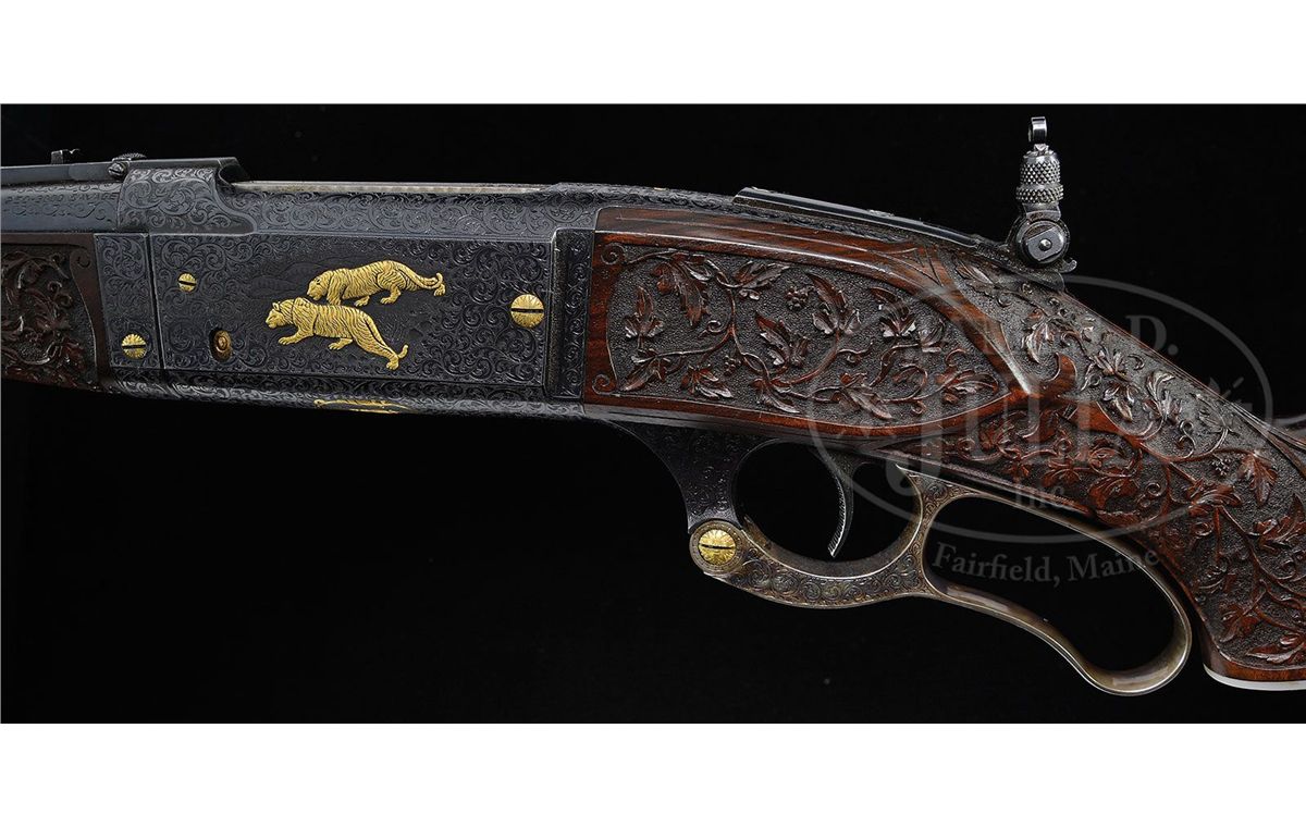 *EXTRAORDINARILY RARE SPECIAL ORDER ENGRAVED & GOLD INLAID SAVAGE MODEL ...