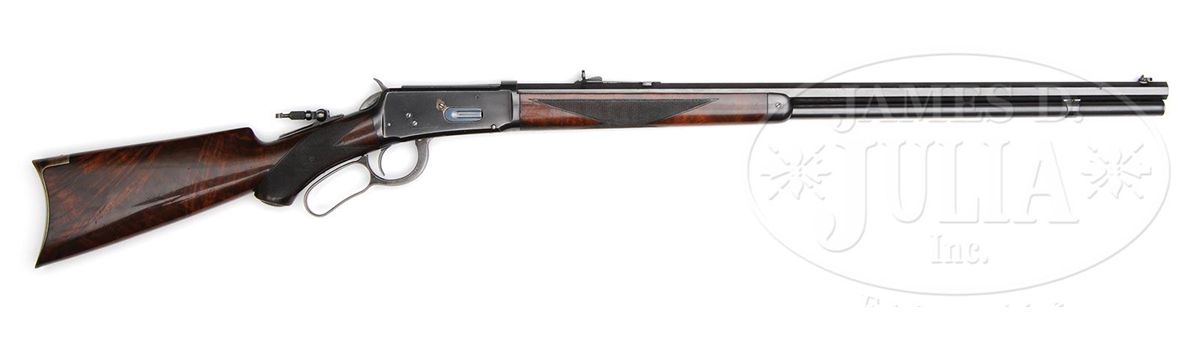 EXTREMELY RARE DELUXE FIRST MODEL WINCHESTER 1894 LEVER ACTION RIFLE.
