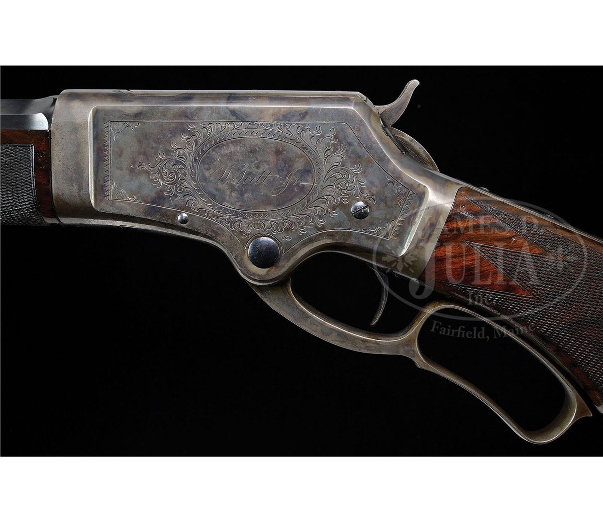 RARE PRESENTATION INSCRIBED & ENGRAVED DELUXE MARLIN MODEL 1881 LEVER ...