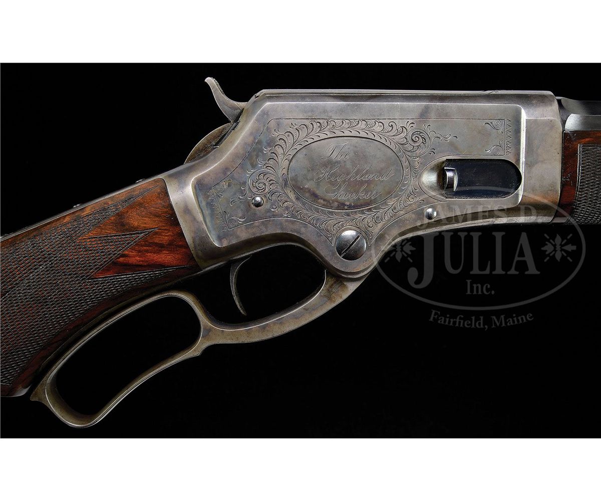RARE PRESENTATION INSCRIBED & ENGRAVED DELUXE MARLIN MODEL 1881 LEVER ...