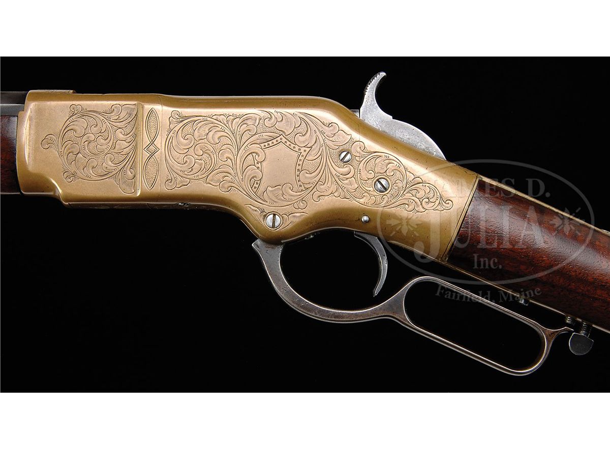 FINE ENGRAVED WINCHESTER MODEL 1866 LEVER ACTION RIFLE.
