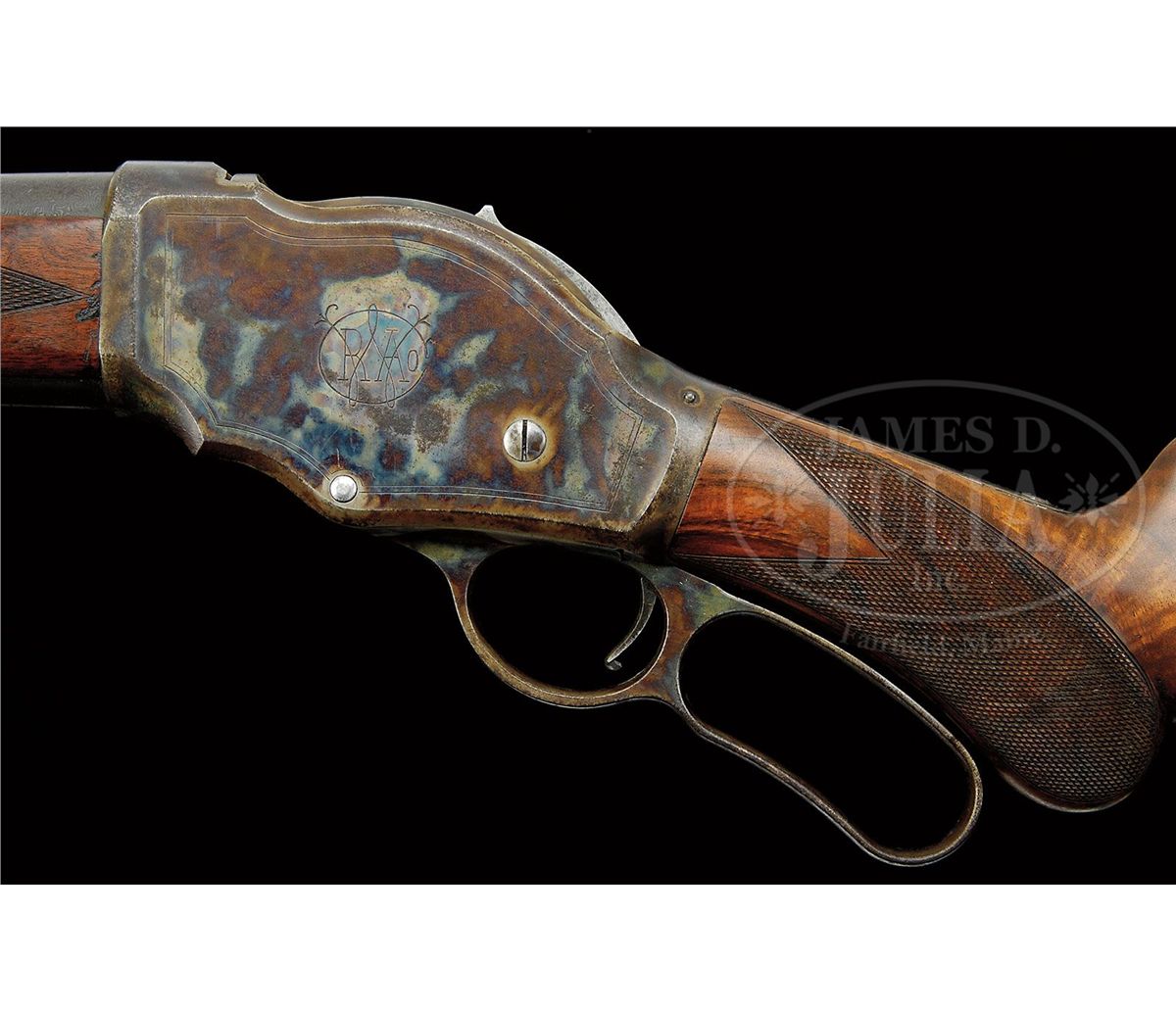EXTREMELY RARE WINCHESTER MODEL 1887 DELUXE LEVER ACTION SHOTGUN.