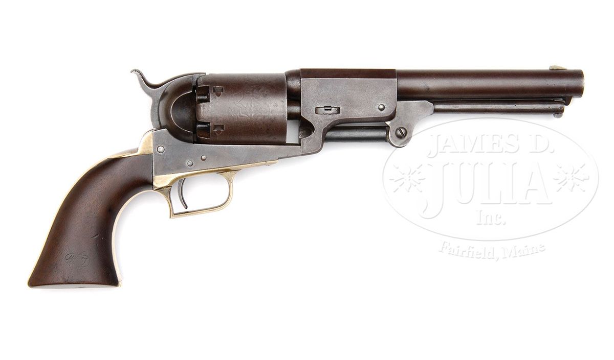 RARE NEW HAMPSHIRE MARKED 2ND MODEL COLT DRAGOON PERCUSSION REVOLVER.