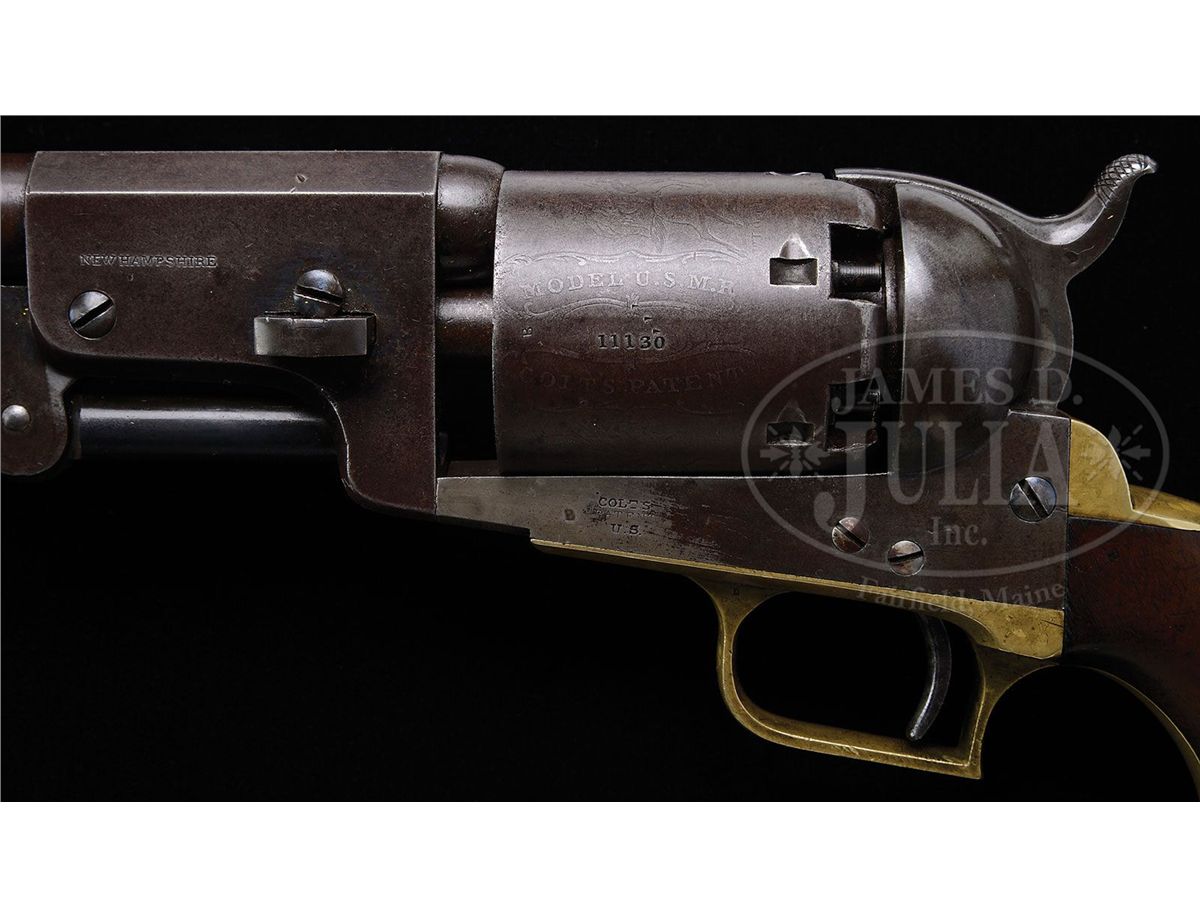 RARE NEW HAMPSHIRE MARKED 2ND MODEL COLT DRAGOON PERCUSSION REVOLVER.