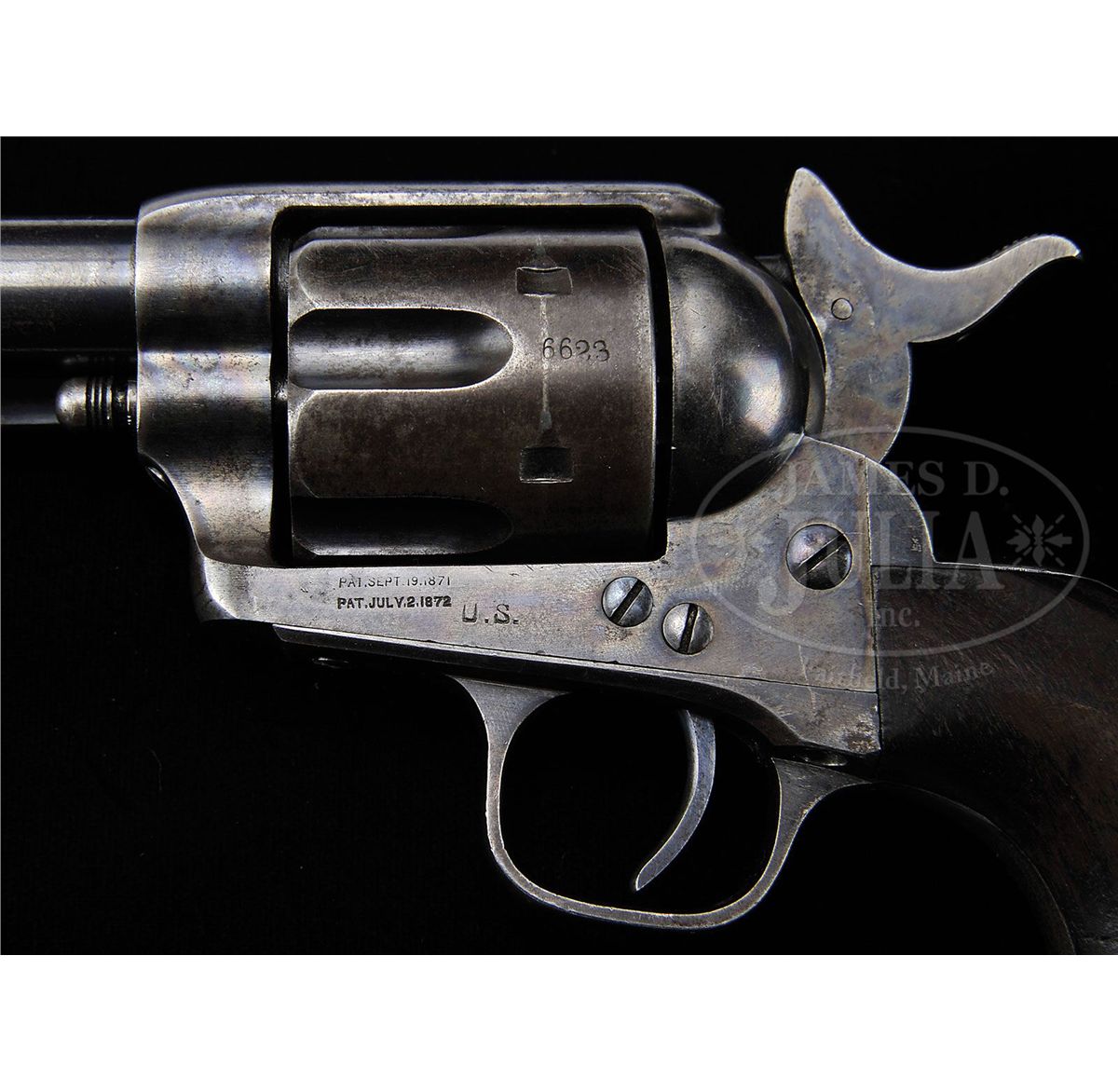 SCARCE CASEY INSPECTED COLT CAVALRY SINGLE ACTION ARMY REVOLVER.