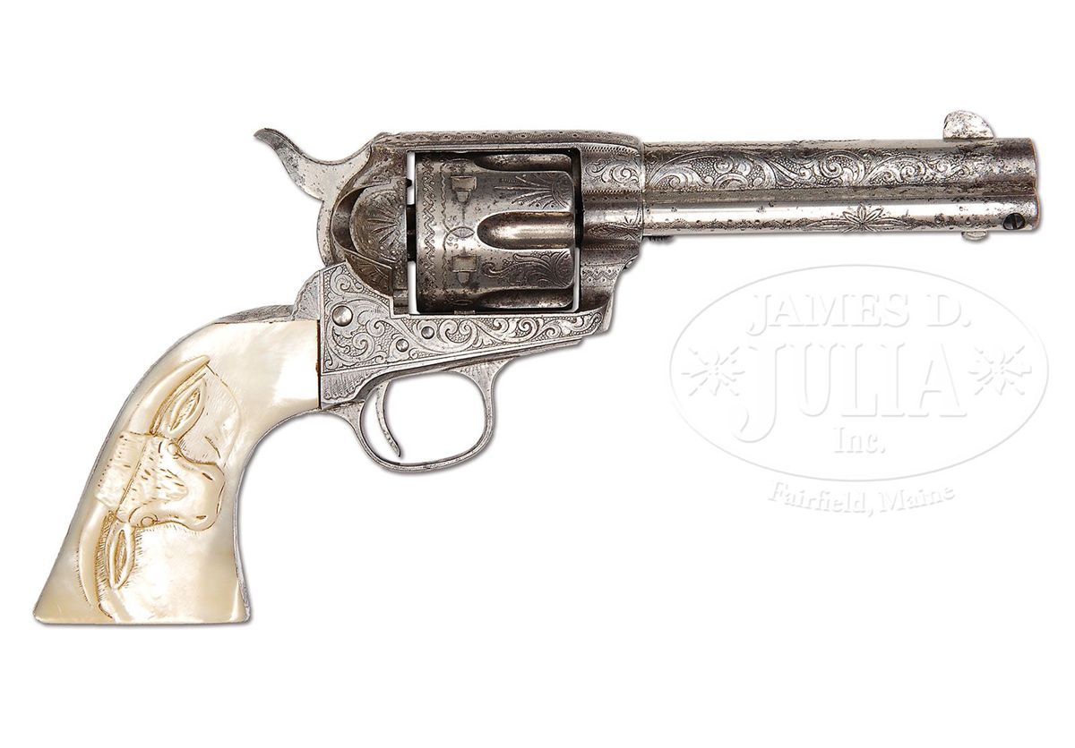 FINE FACTORY ENGRAVED COLT SINGLE ACTION ARMY REVOLVER.