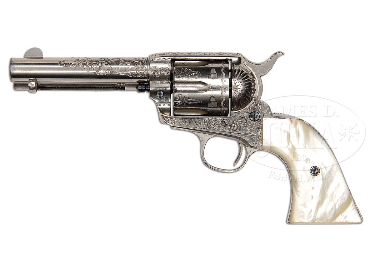 *SCARCE ENGRAVED COLT SINGLE ACTION ARMY REVOLVER.