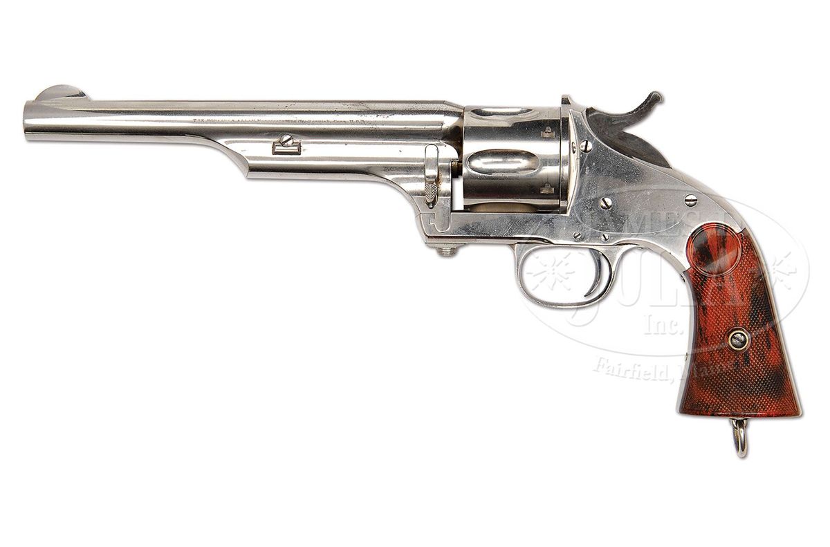 SCARCE MERWIN & HULBERT FIRST MODEL ARMY SINGLE ACTION REVOLVER.