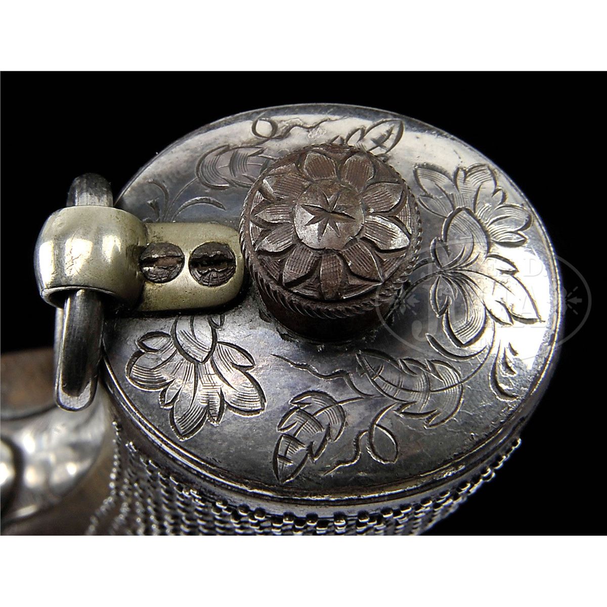 EXTRORDINARY CASED CONFEDERATE ENGRAVED AND SILVER INLAID BABY LEMAT ...