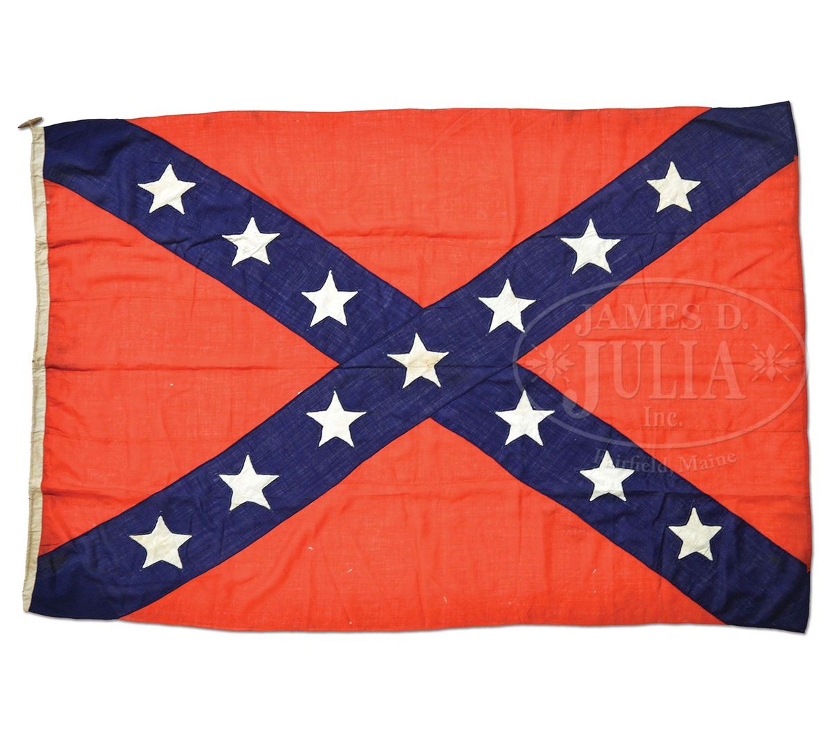 CAPTURED CONFEDERATE NAVAL JACK BY CIVIL WAR HERO COMMANDER WILLIAM ...