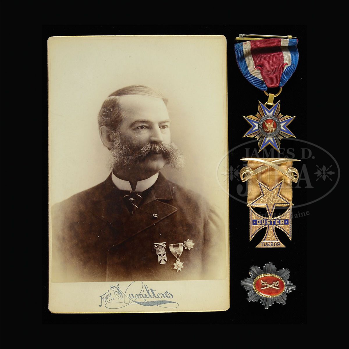 FABULOUS 7TH MICHIGAN CAVALRY GROUPING OF THE LAST COMMANDER OF GEORGE ...