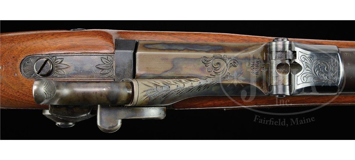 RARE SPRINGFIELD MODEL 1875 TYPE III OFFICER'S MODEL TRAPDOOR RIFLE.