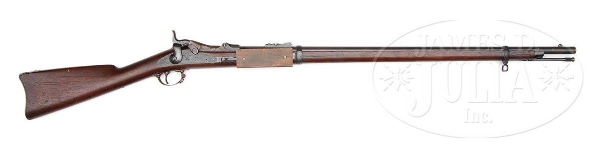 RARE SPRINGFIELD MODEL 1873 TRAPDOOR RIFLE WITH METCALFE EXPERIMENTAL ...