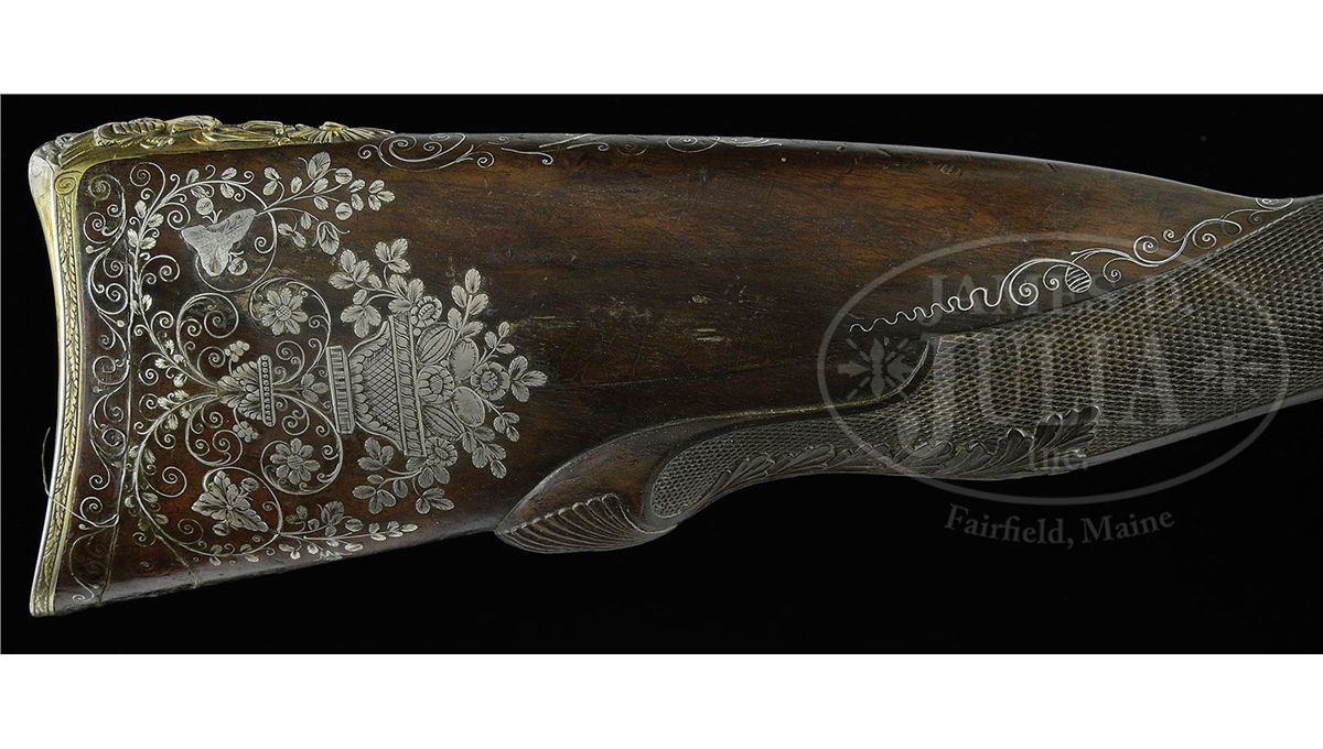 FINE AND RARE SILVER GILT MOUNTED FRENCH EMPIRE F/L RIFLE FOR OTTOMAN ...