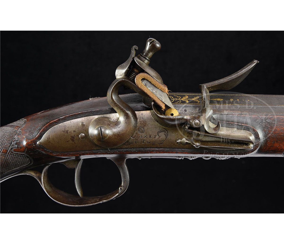 FINE FRENCH FLINTLOCK SINGLE FOWLER BY J. L. CAZES OF PARIS.