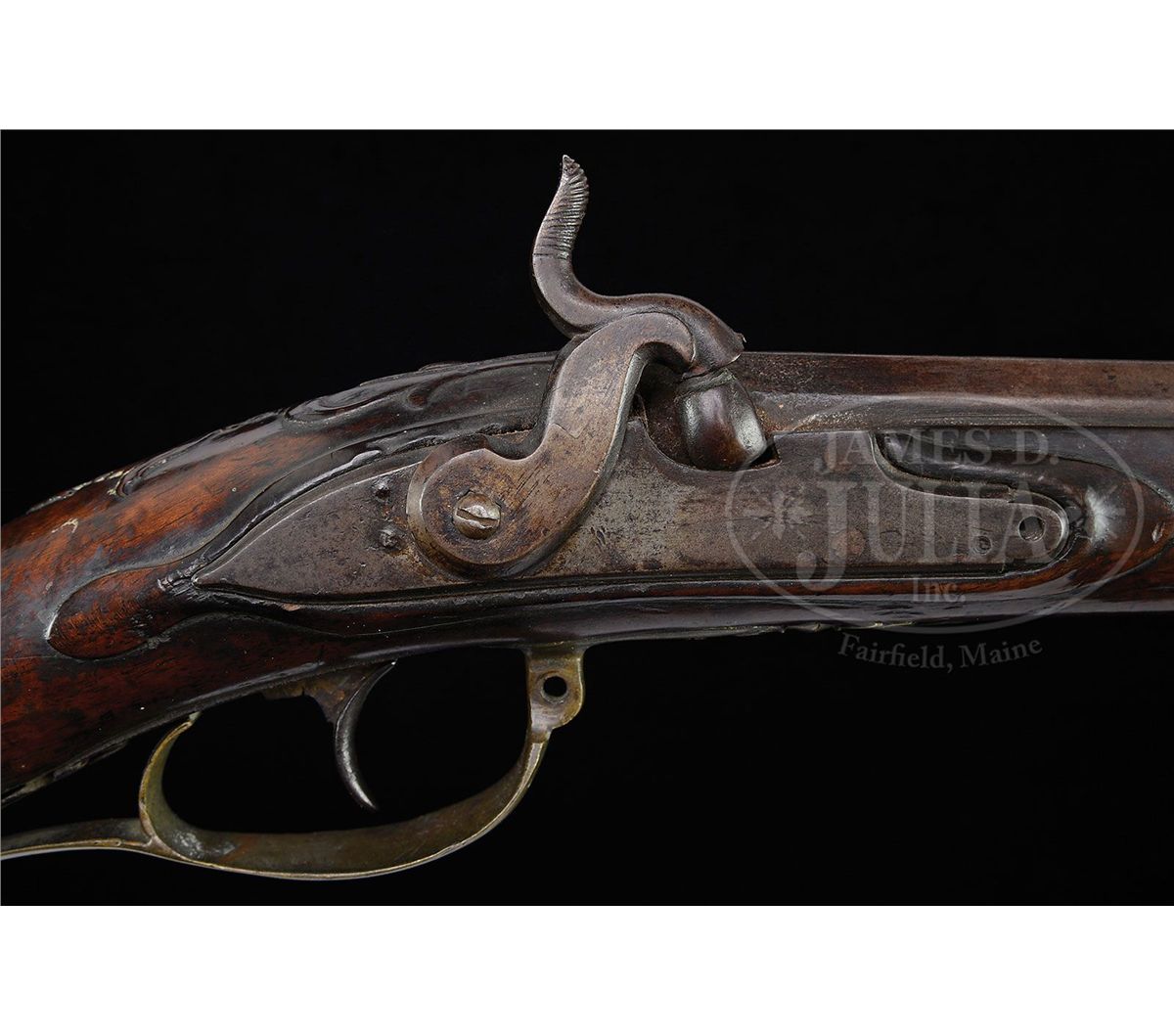 NICELY RELIEF CARVED GERMAN JAEGER RIFLE.