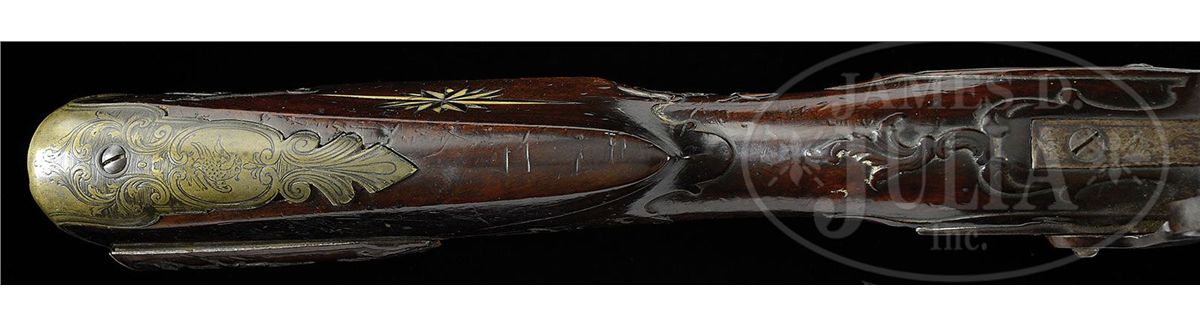 NICELY RELIEF CARVED GERMAN JAEGER RIFLE.