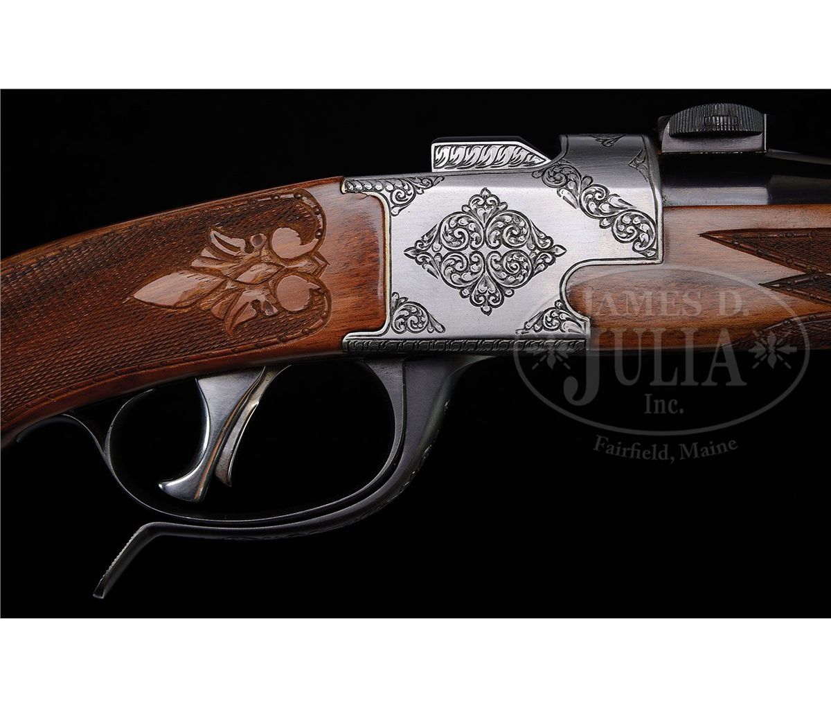 *ALBRECHT KIND SINGLE SHOT DROP LOCK STALKING RIFLE WITH ZEISS SCOPE.