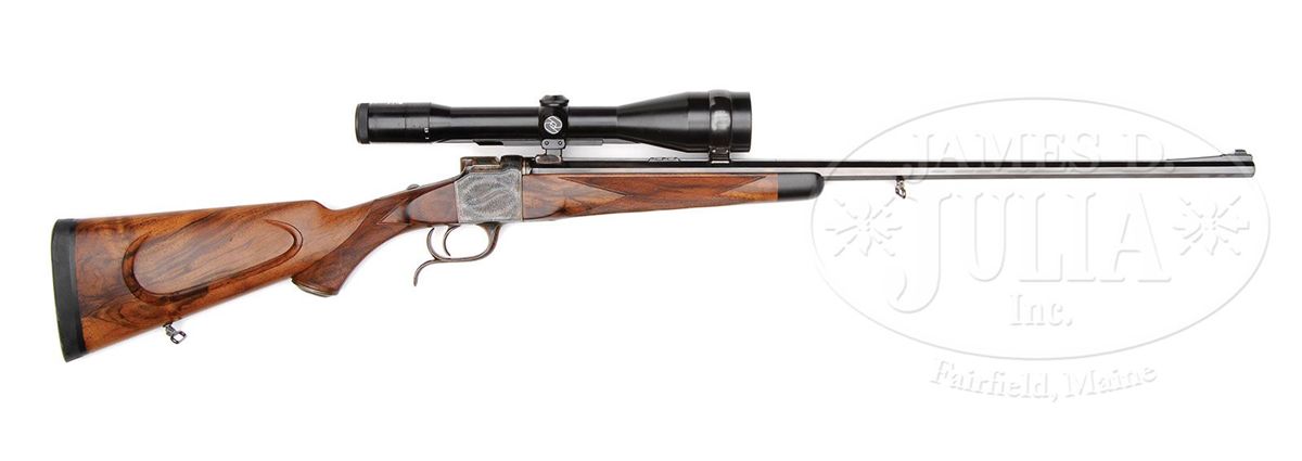 *EARLY HARTMANN & WEISS HAGN FALLING BLOCK SINGLE SHOT RIFLE WITH SCOPE.
