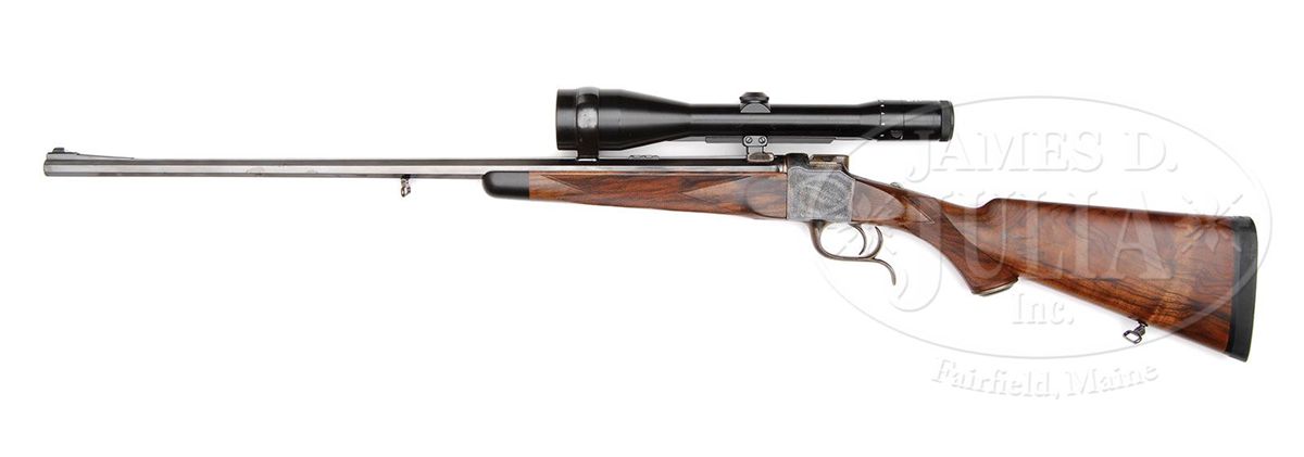 *EARLY HARTMANN & WEISS HAGN FALLING BLOCK SINGLE SHOT RIFLE WITH SCOPE.