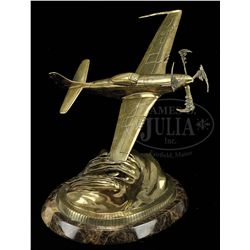 RARE AVIATION BRASS SCULPTURE "INTO THE WILD BLUE" BY ARTIST JOE ADAMS.