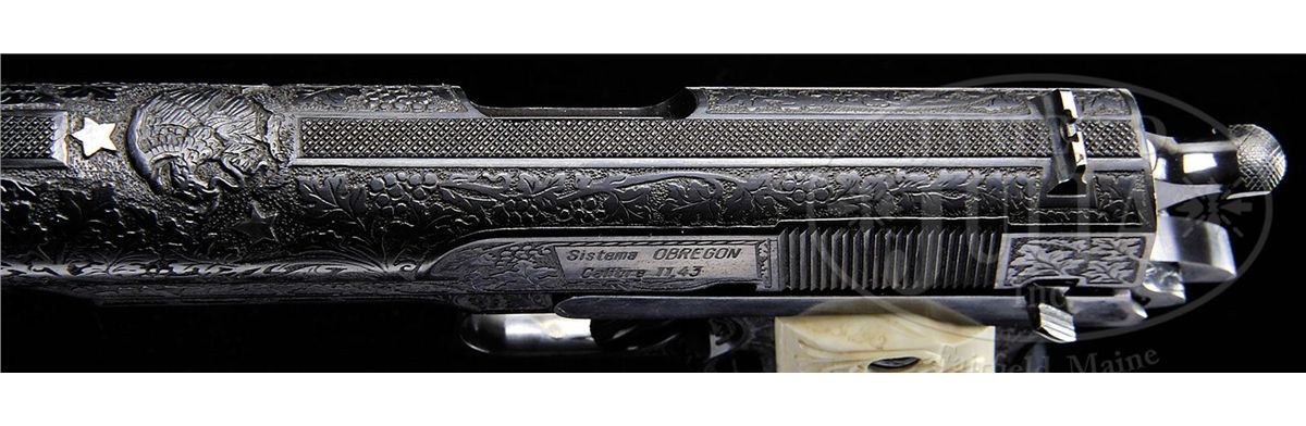 *RARE CUSTOM ENGRAVED OBREGON SEMI-AUTO PISTOL.