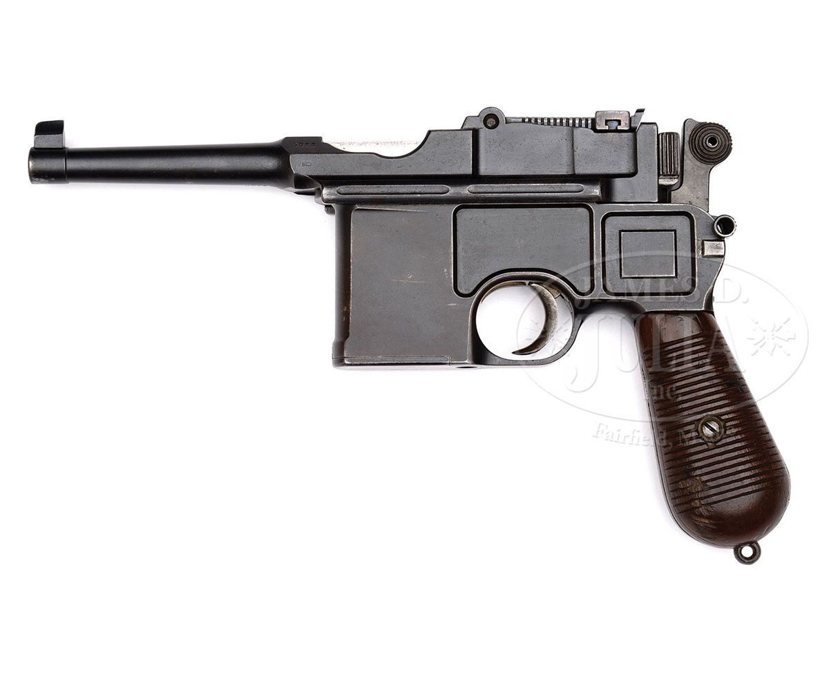 LATE ASSEMBLY MAUSER C96 CONEHAMMER WITH STOCK.