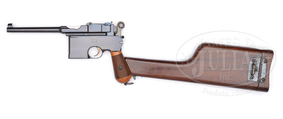 *MAUSER C96 LATE COMMERCIAL FLATSIDE, VL&D, WITH STOCK.