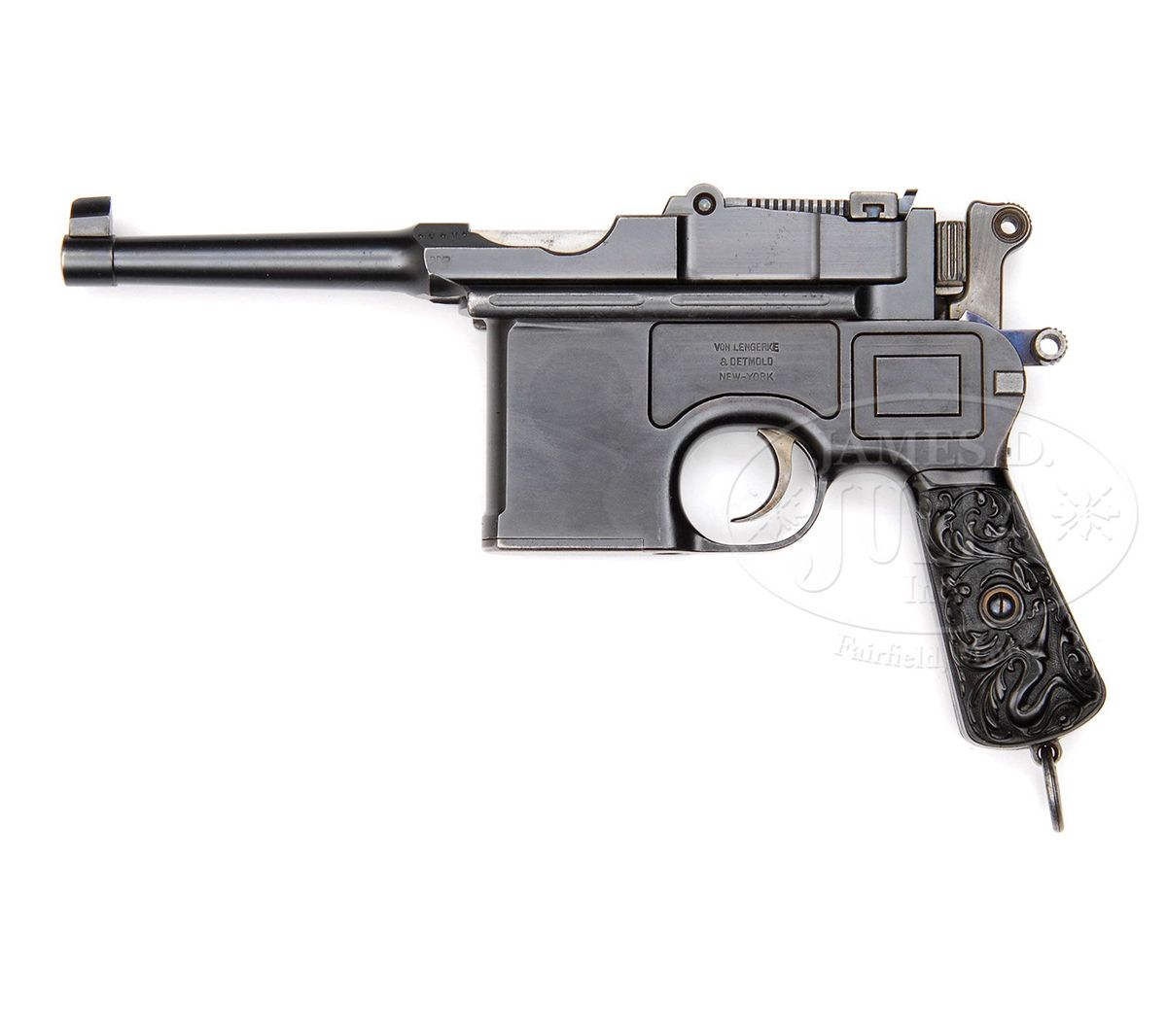 *MAUSER C96 PRE-WAR BOLO WITH LONG EXTRACTOR & GROOVED REAR SIGHT.