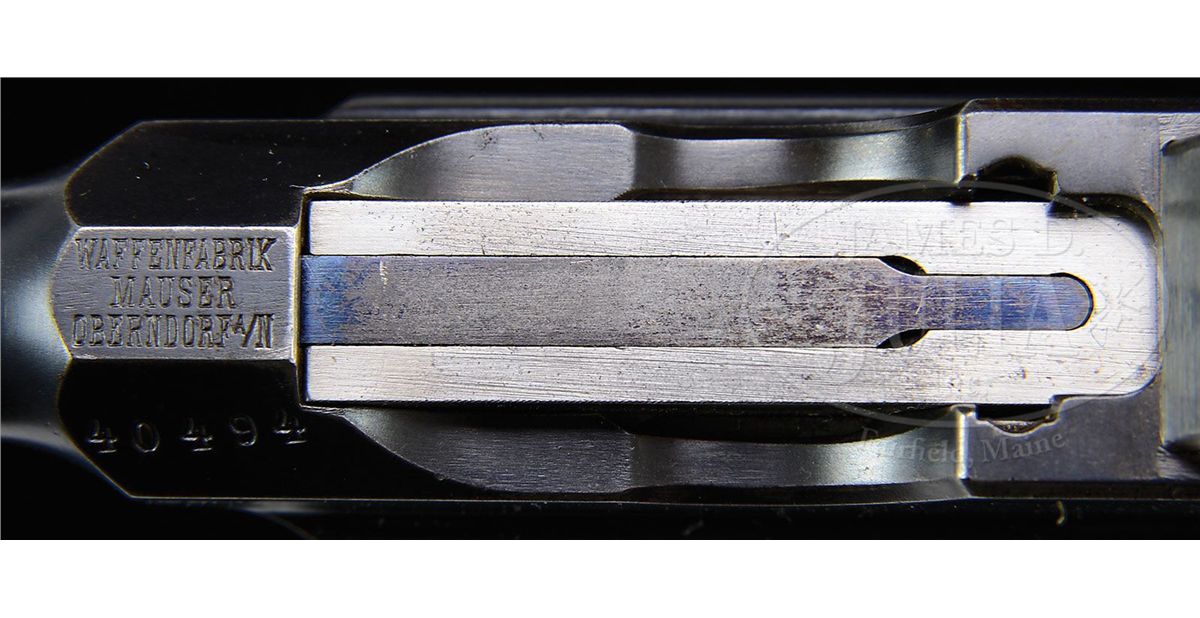 *MAUSER C96 PRE-WAR BOLO WITH LONG EXTRACTOR & GROOVED REAR SIGHT.